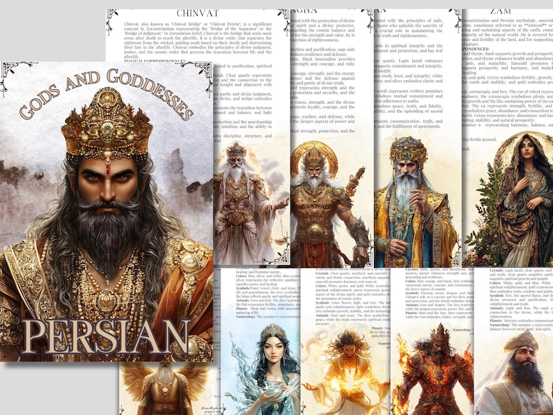 Persian Gods and Goddesses Grimoire | Zoroastrian Deities, Mythology ...