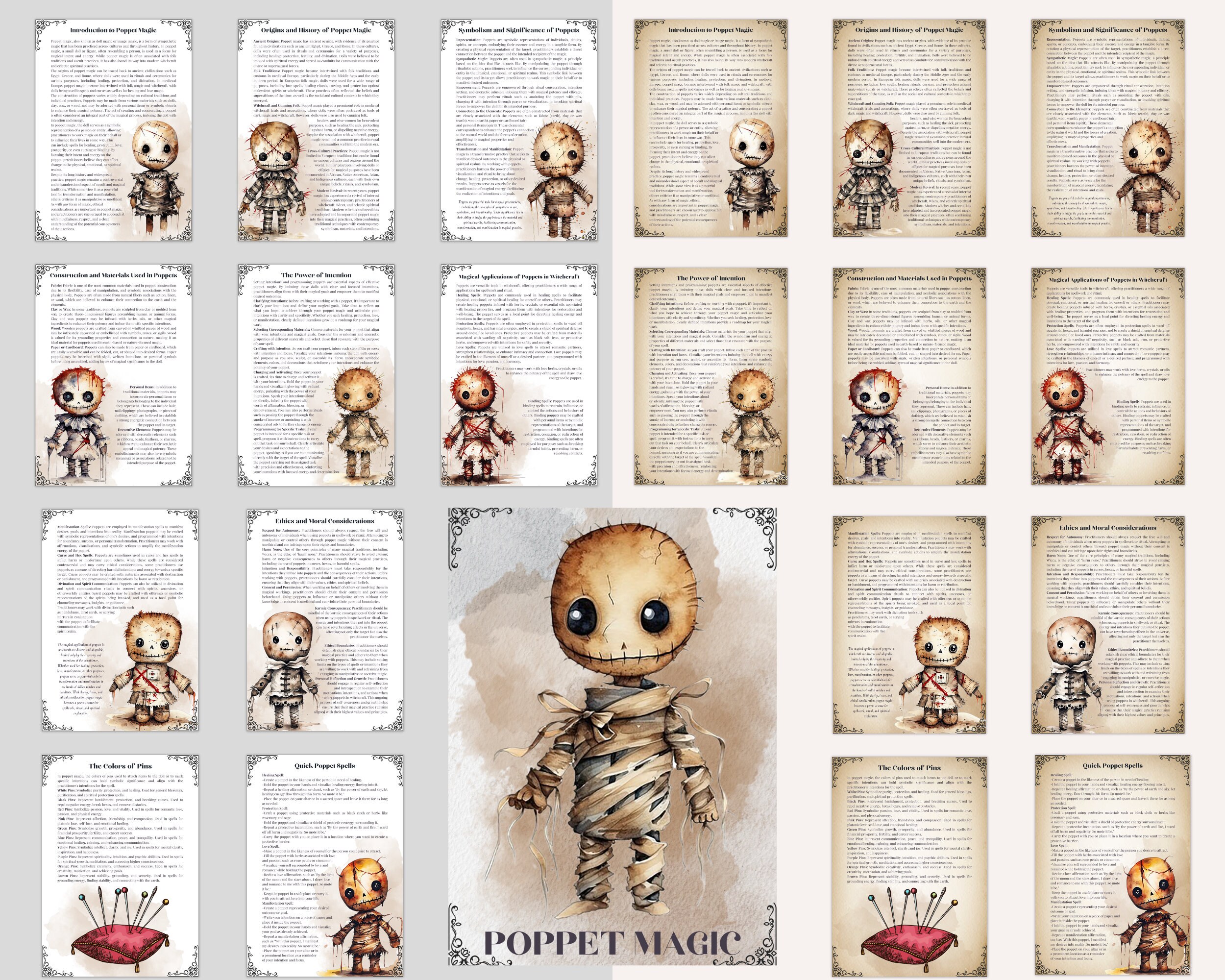 Poppet Magic Grimoire Pages: Book of Shadows Basics (printable) - Etsy