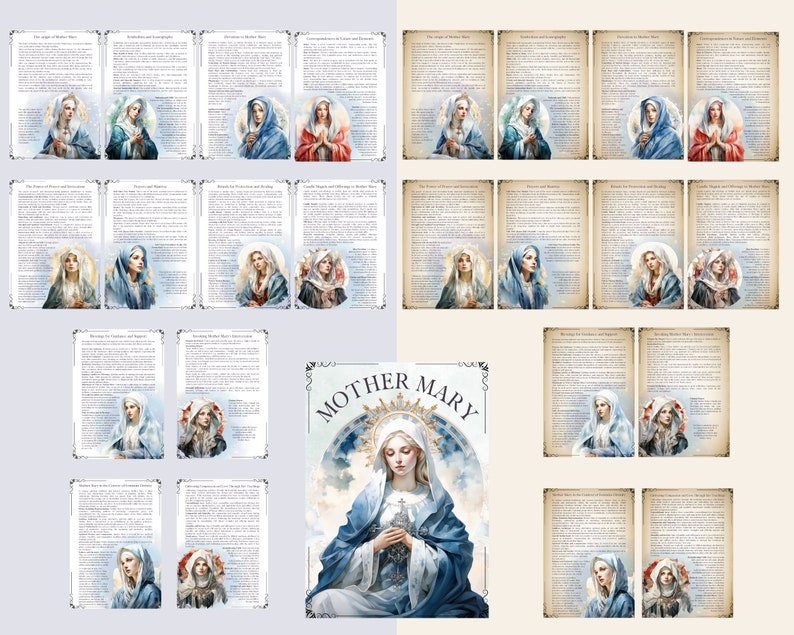 Virgin Mary Printable Pages: Marian Devotion (PDF) - Etsy