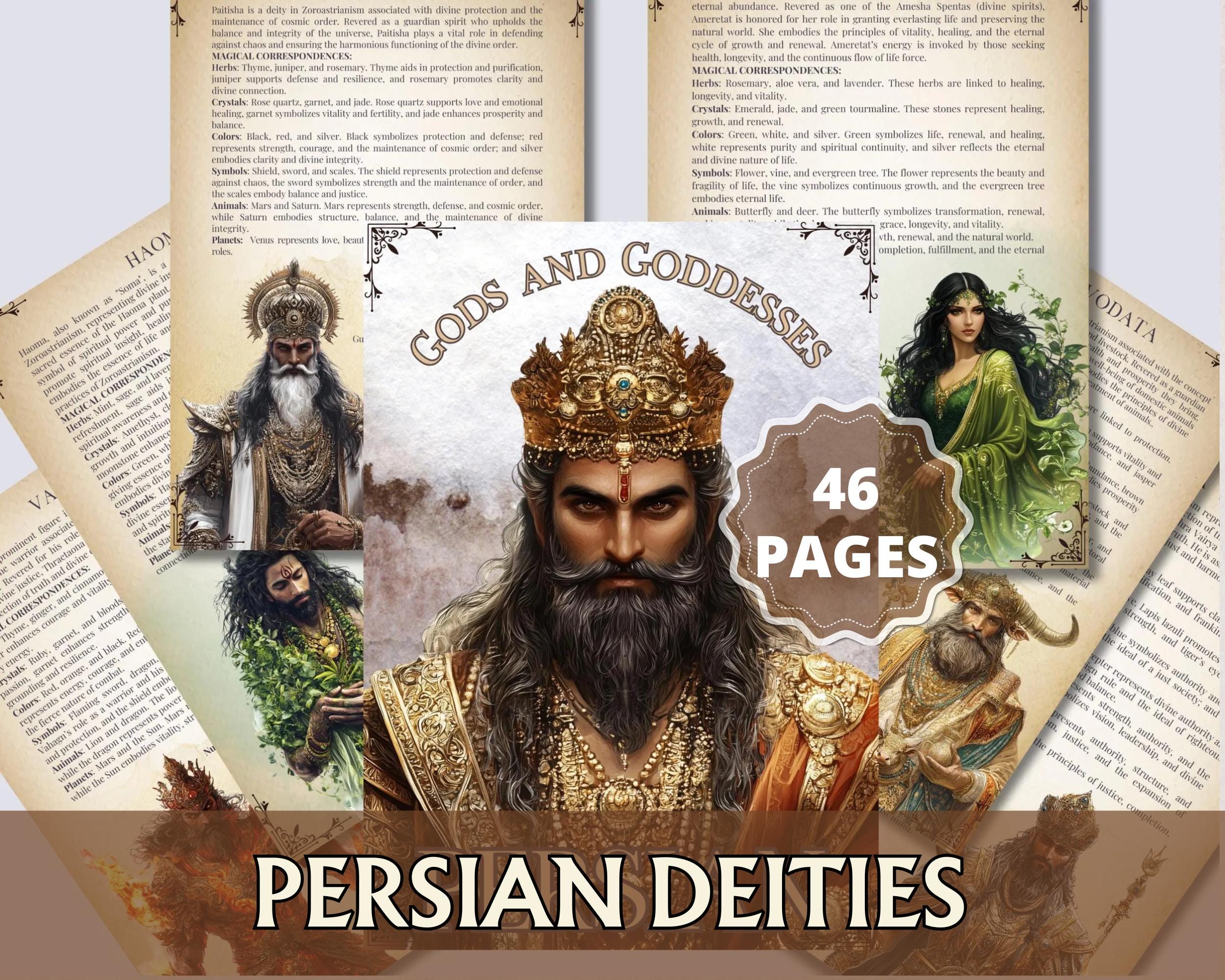 Persian Gods and Goddesses Grimoire | Zoroastrian Deities, Mythology ...