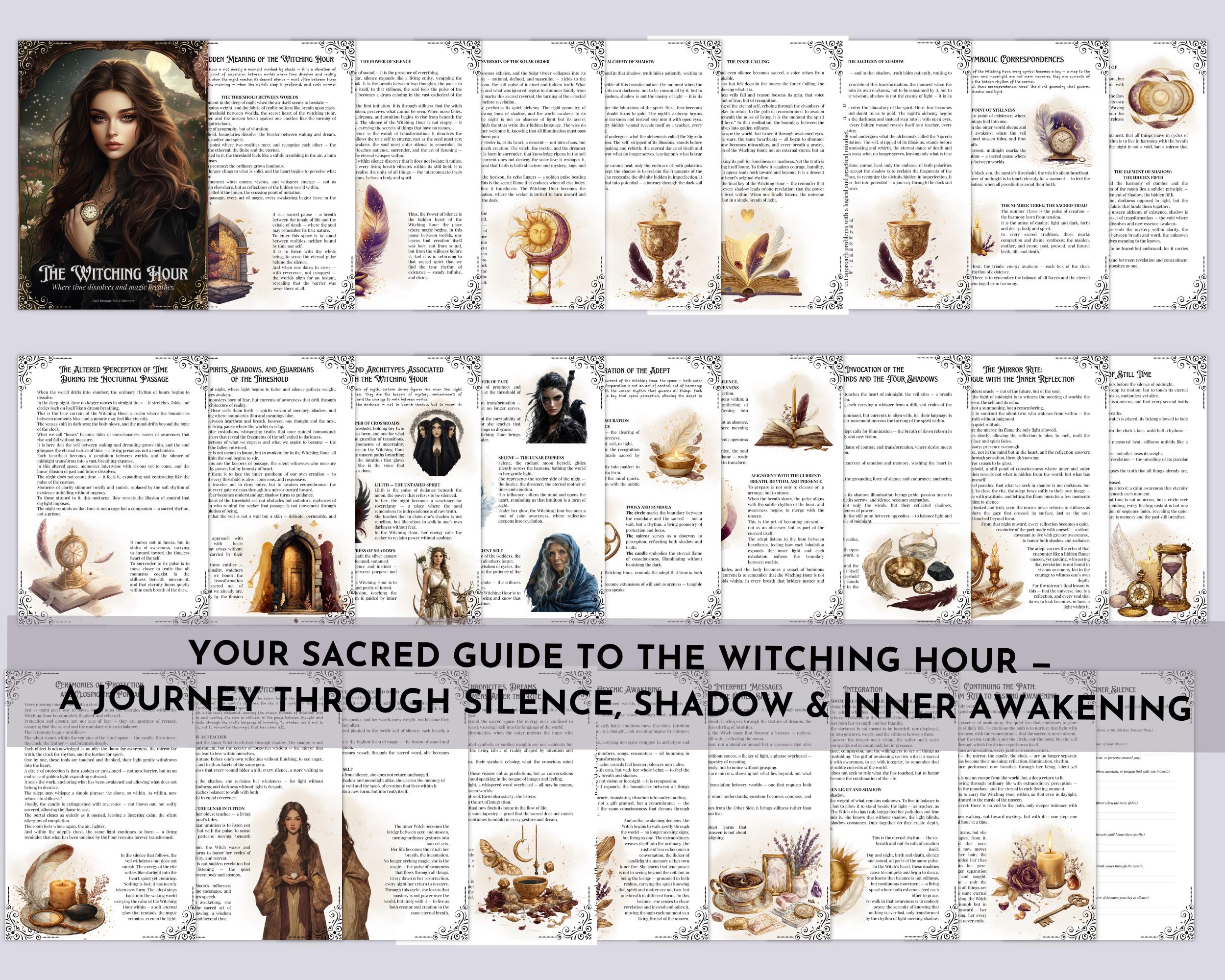 The Witching Hour | Printable Grimoire | Witchcraft Journal PDF, Book ...