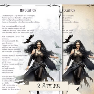 The Morrigan Celtic Goddess Pages + Shadow Work Journal (digital ...
