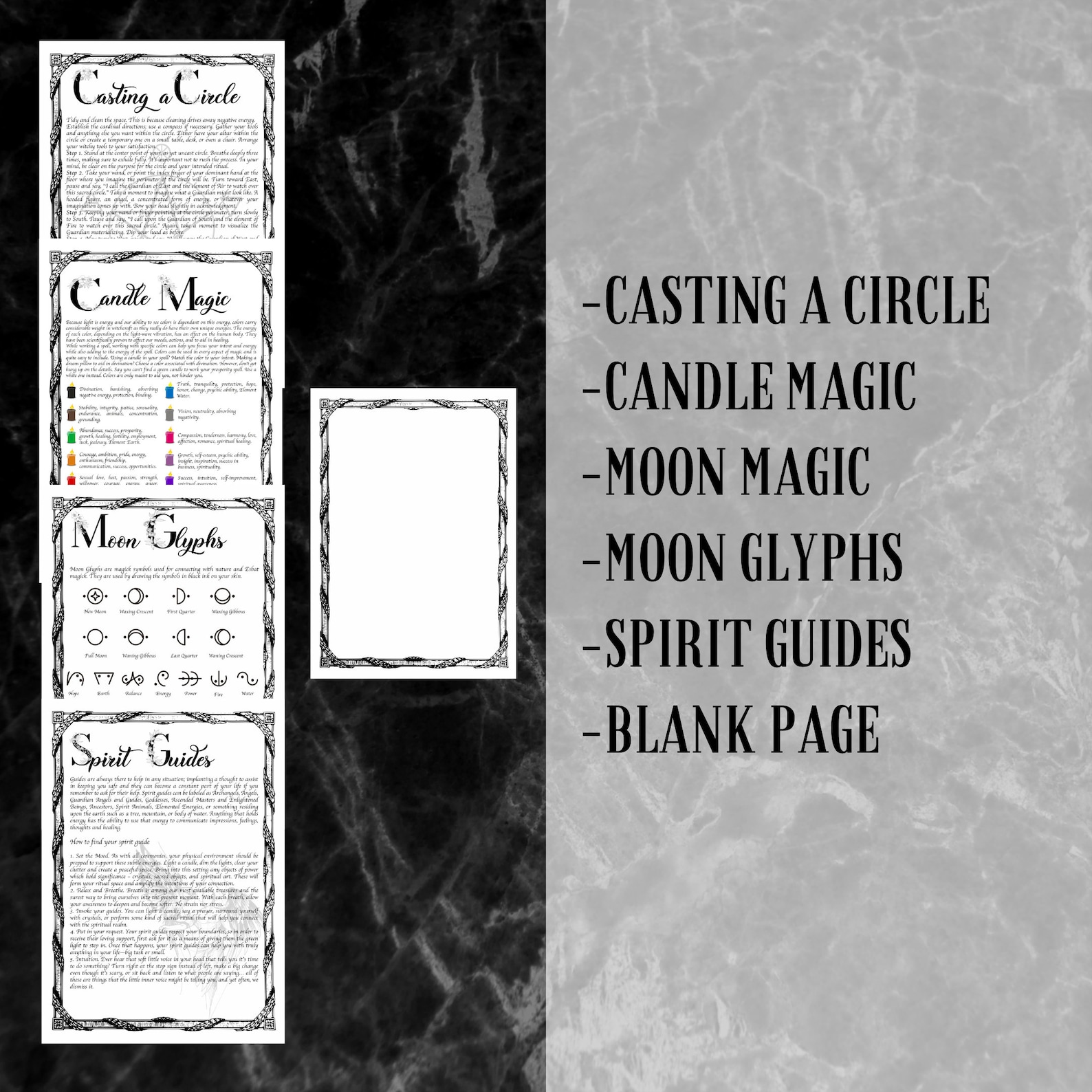 ALL the Basics of Witchcraft Bundle, Printable Grimoire Pages Beginner ...