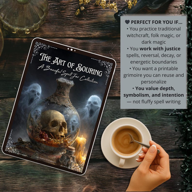 Sour Jar Spells & Baneful Magic | Witchcraft Ritual | Printable Dark ...