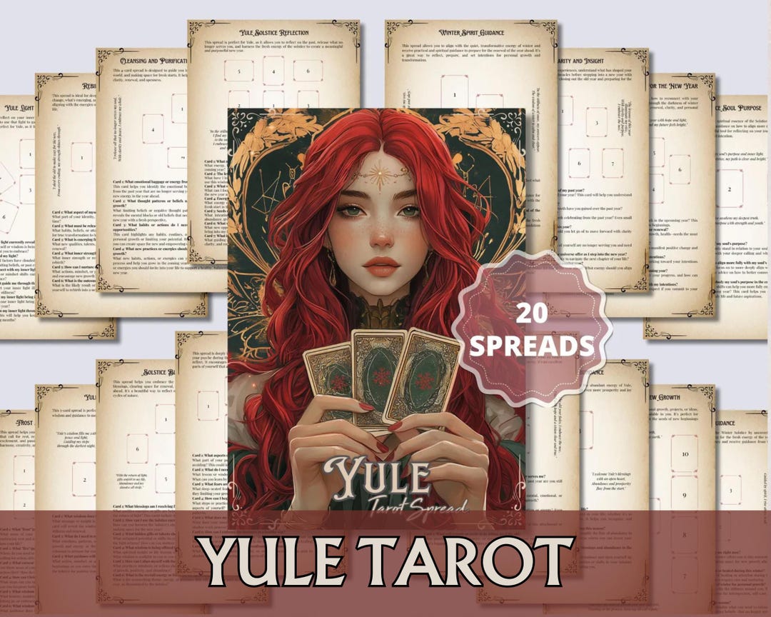 Yule Tarot Spread Journal. 20 Tarot Spreads to Embrace the Energy of ...