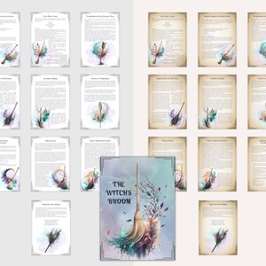 The Witch's Broom. Beautiful Pages for Your Book of Shadows. Instant ...
