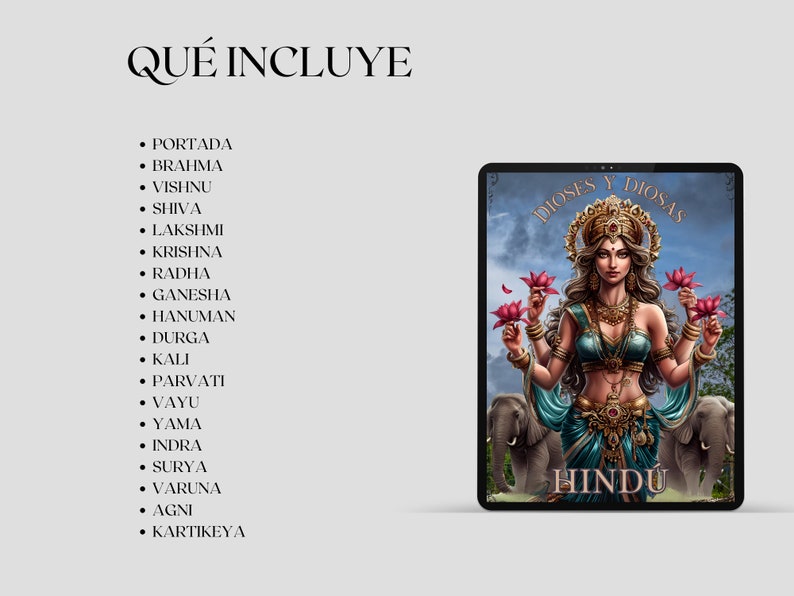 Hindu Gods & Goddesses Grimoire Pages (spanish) (printable PDF) - Etsy