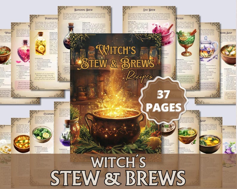 Witch's Stew & Brews Grimoire | 50 Magical Recipes for Body and Soul ...
