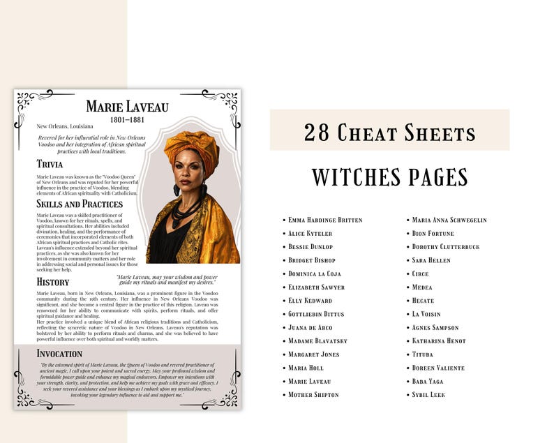Invoking Ancestral Witches Printable Grimoire PDF – Historical Witches ...
