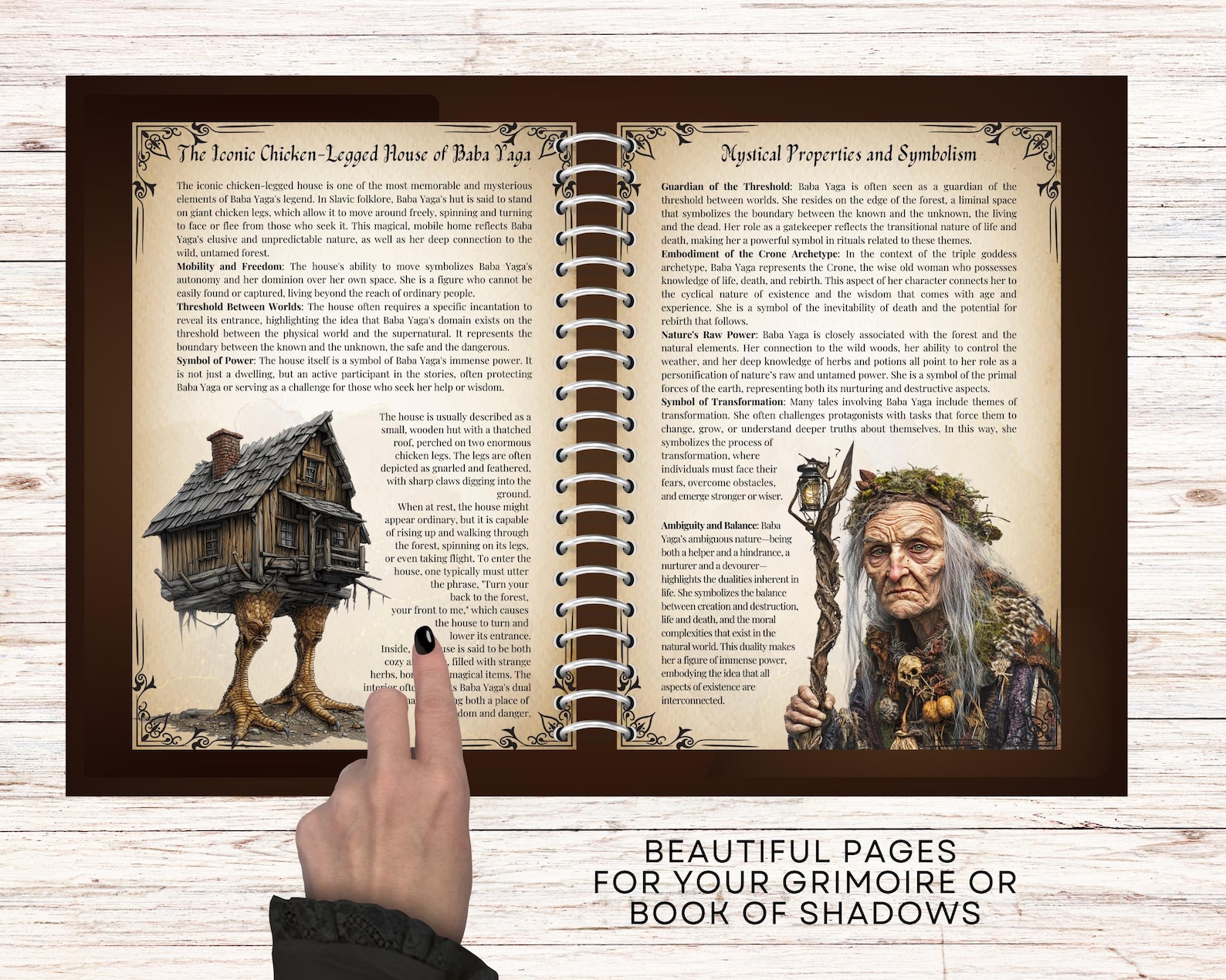 Baba Yaga Grimoire Pages: Slavic Folklore Witch (printable PDF) - Etsy