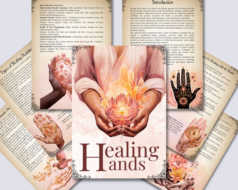 Healing Hands Grimoire Pages: Energy Healing Basics (PDF) - Etsy