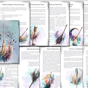 The Witch's Broom. Beautiful Pages for Your Book of Shadows. Instant ...