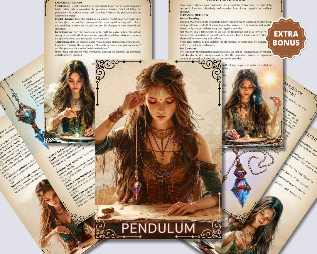 Pendulum. Pendulum Chart. Pendulum Programming. Grimoire Pages - Etsy UK