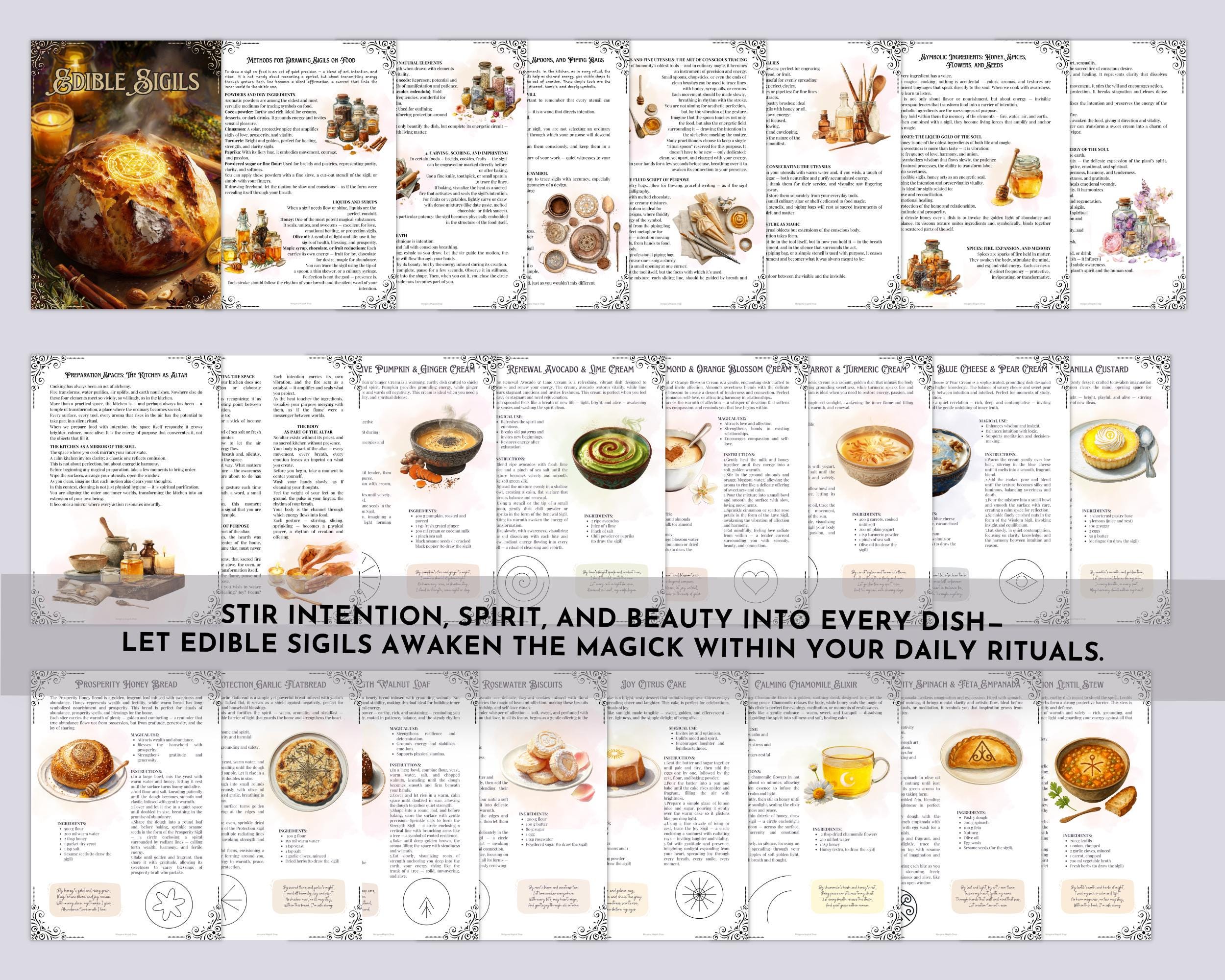 Edible Sigils Grimoire PDF | 25 Magical Recipes for Kitchen Witchcraft ...