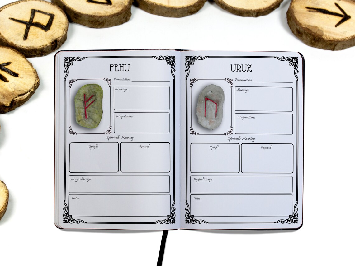 25 Pages WITCH'S RUNES Journal Runes Book of Shadows - Etsy