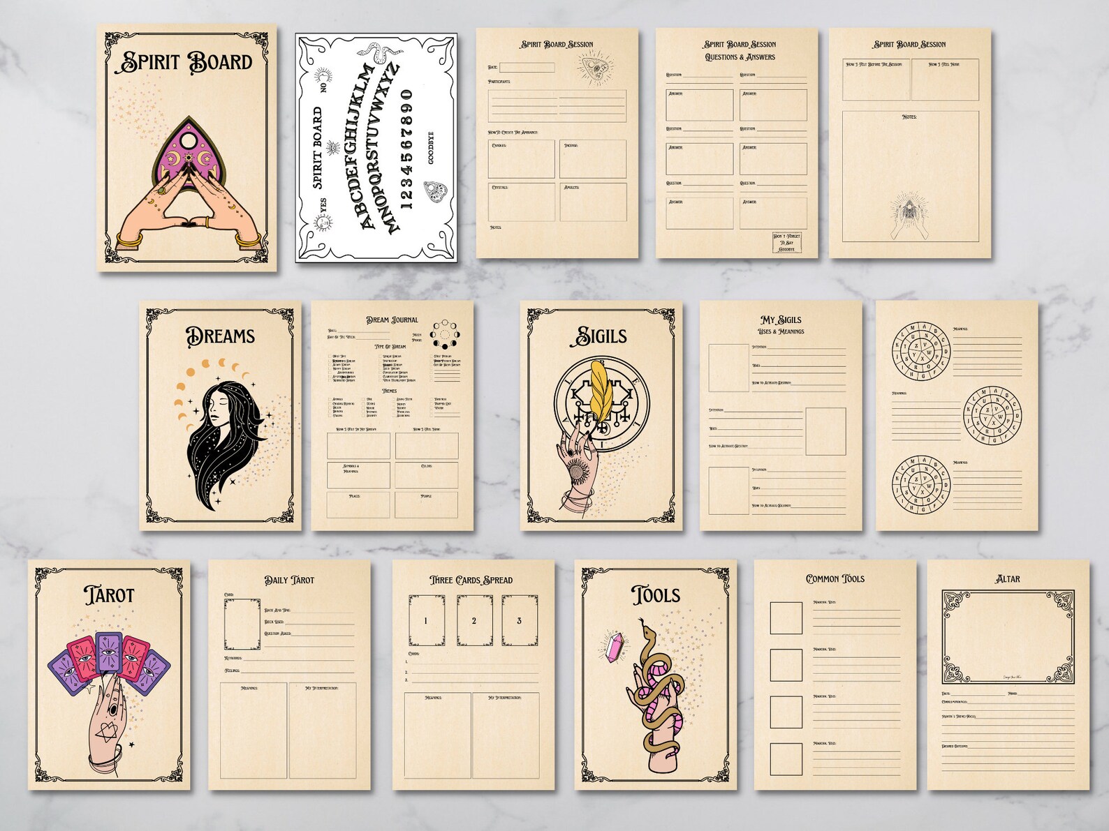 The Witches Workbook Bonus: Magic Correspondences Blank - Etsy