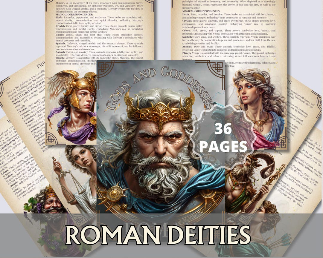 Roman Gods and Goddesses Grimoire | Printable Pagan Deity Guide ...