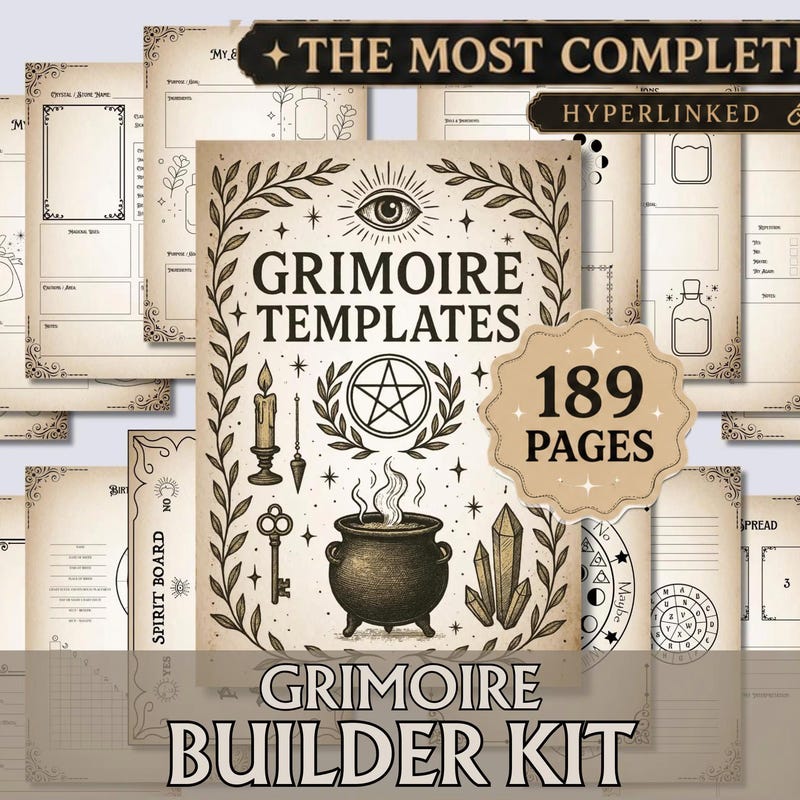 Grimoire Template - Etsy