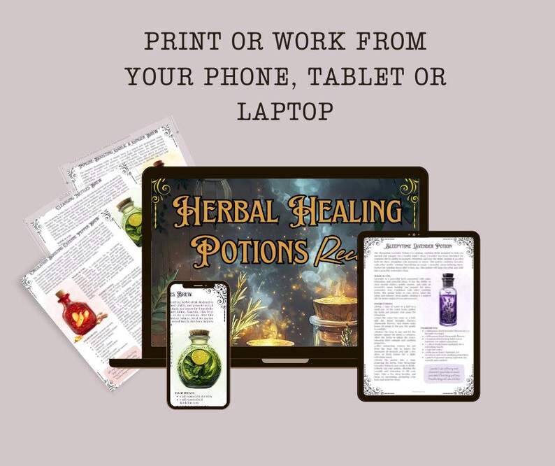 Herbal Healing Potions | Magical Herbalism Guide PDF | Potion Recipes ...