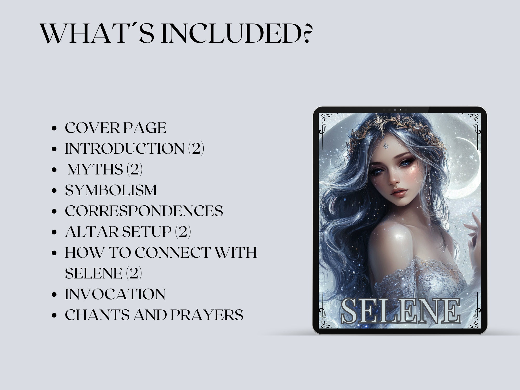 Selene Goddess Grimoire Pages: Printable Book of Shadows (PDF) - Etsy