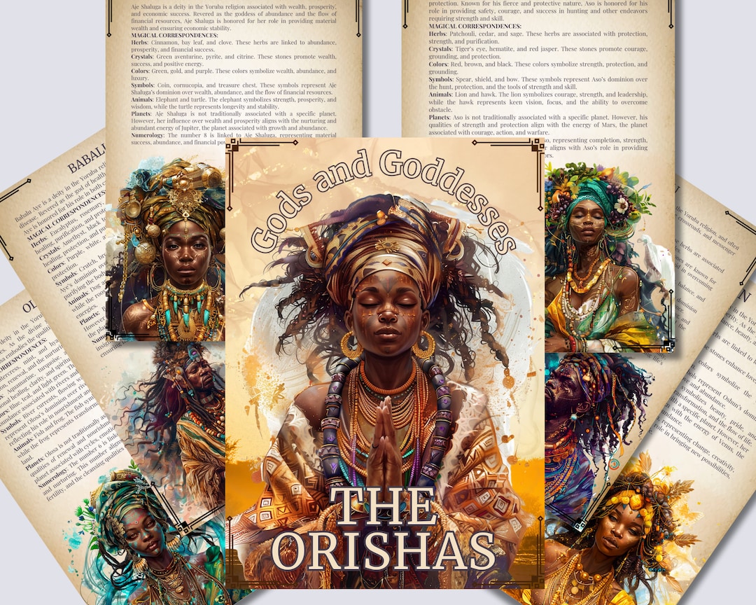 The Orishas. Gods and Goddesses. Beautiful Pages for Your Grimoire or Book of Shadows. Printable ...