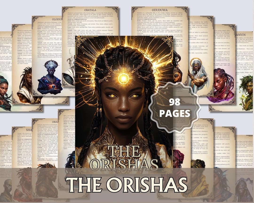 The Orishas Gods & Goddesses Printable Gimoire Pages – Yoruba Deities ...