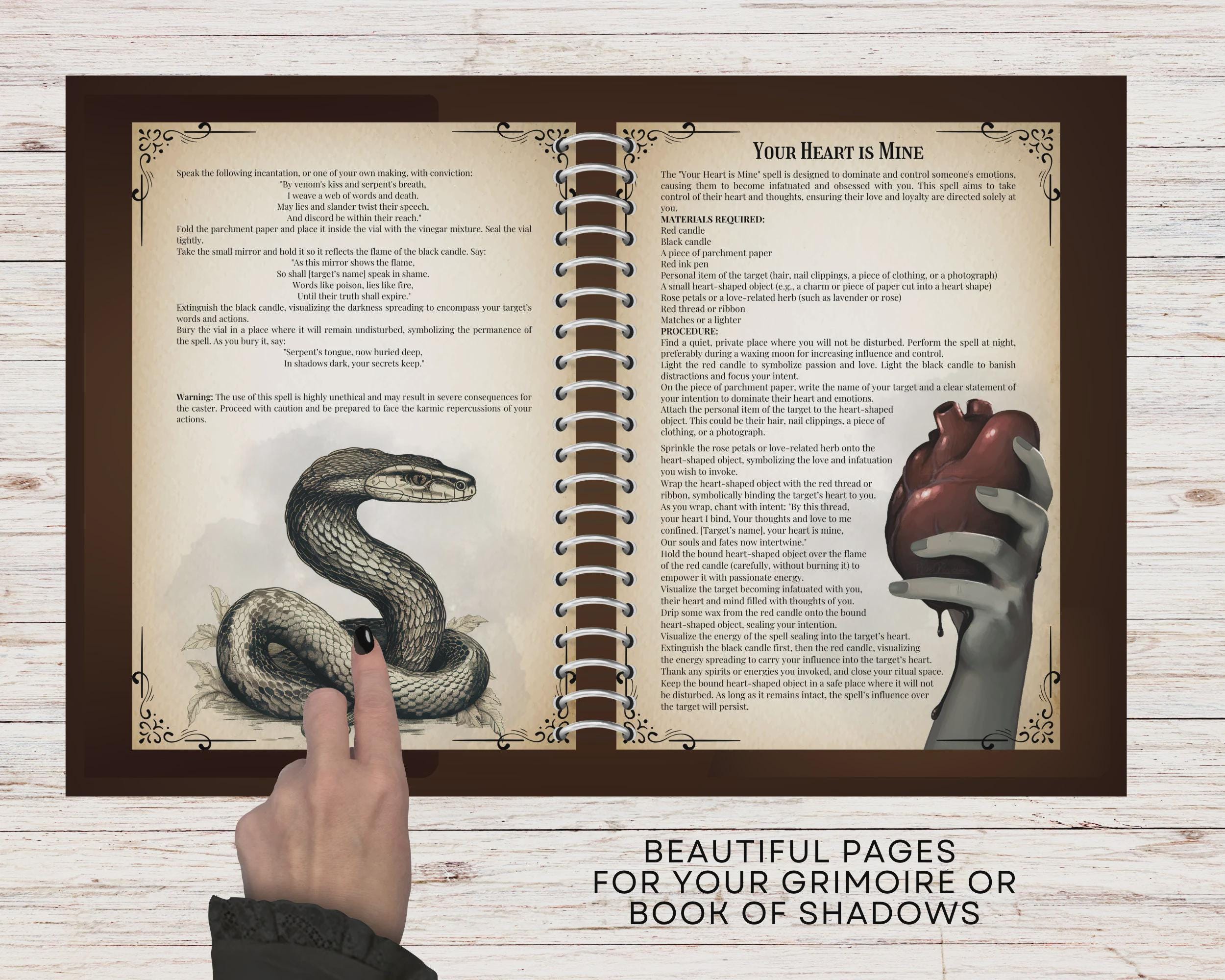 Baneful Spells Grimoire Printable | Dark Magic and Shadow Work ...