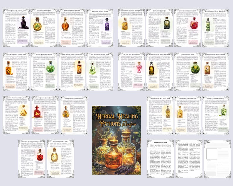 Herbal Healing Potions | Magical Herbalism Guide PDF | Potion Recipes ...