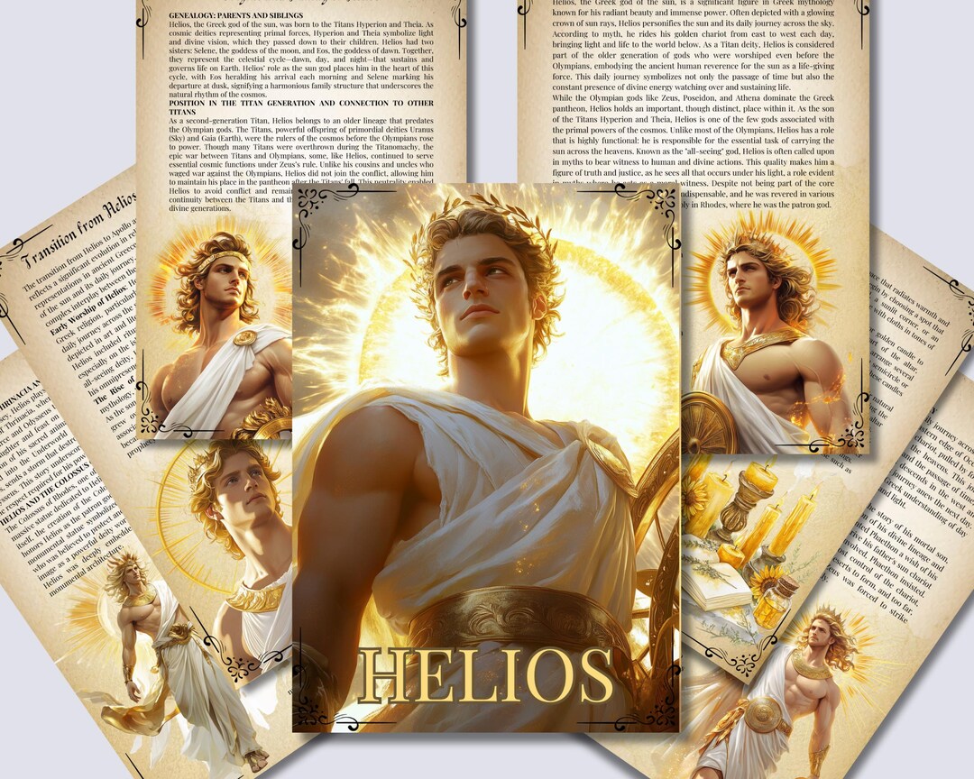Helios. Beautiful Pages for Your Grimoire or Book of Shadows. Printable ...