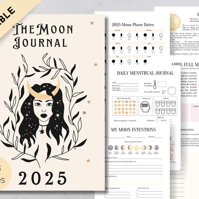 Moon Journal - Etsy