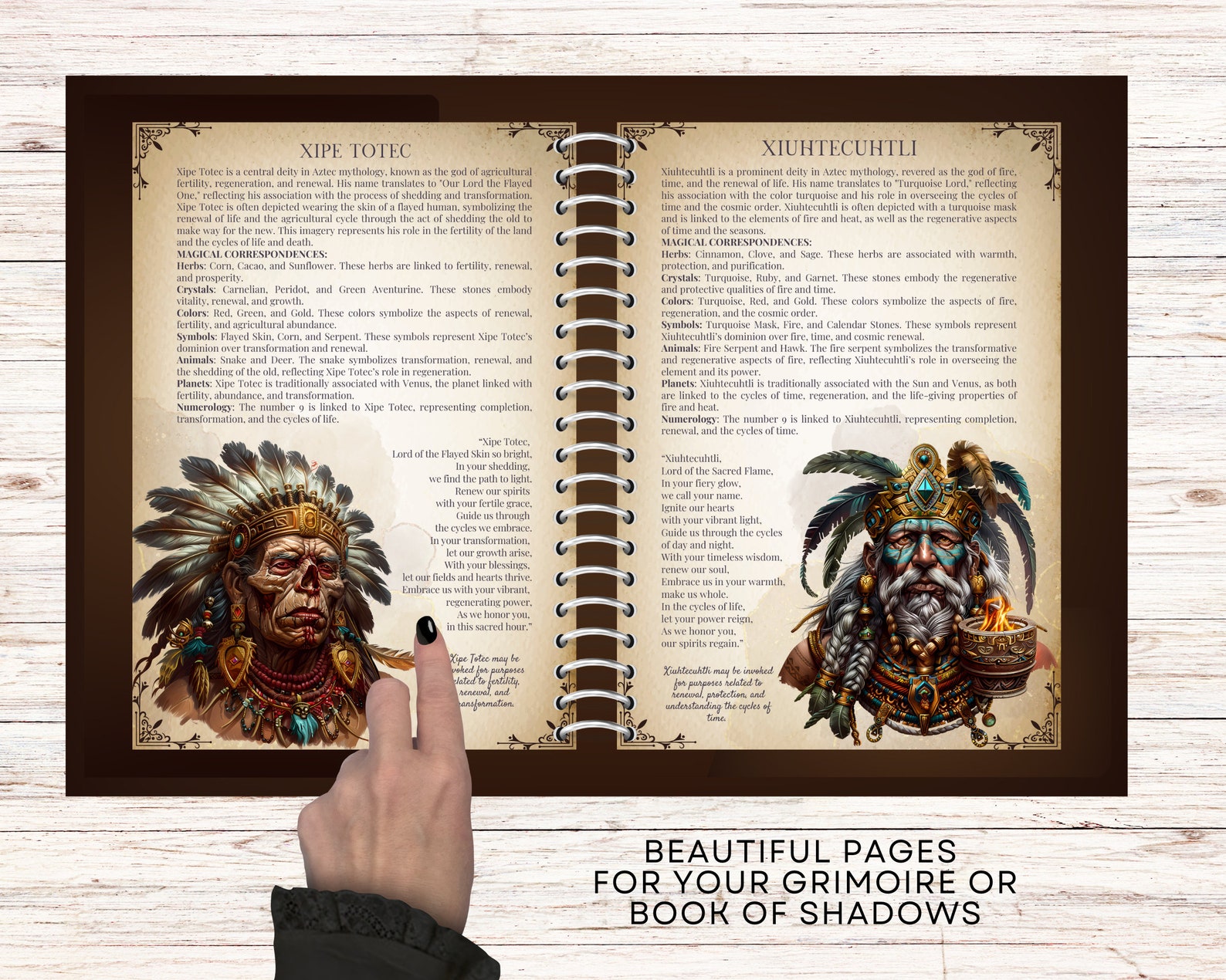 Aztec Gods and Goddesses Grimoire – Ancient Mexican Deity Printable ...