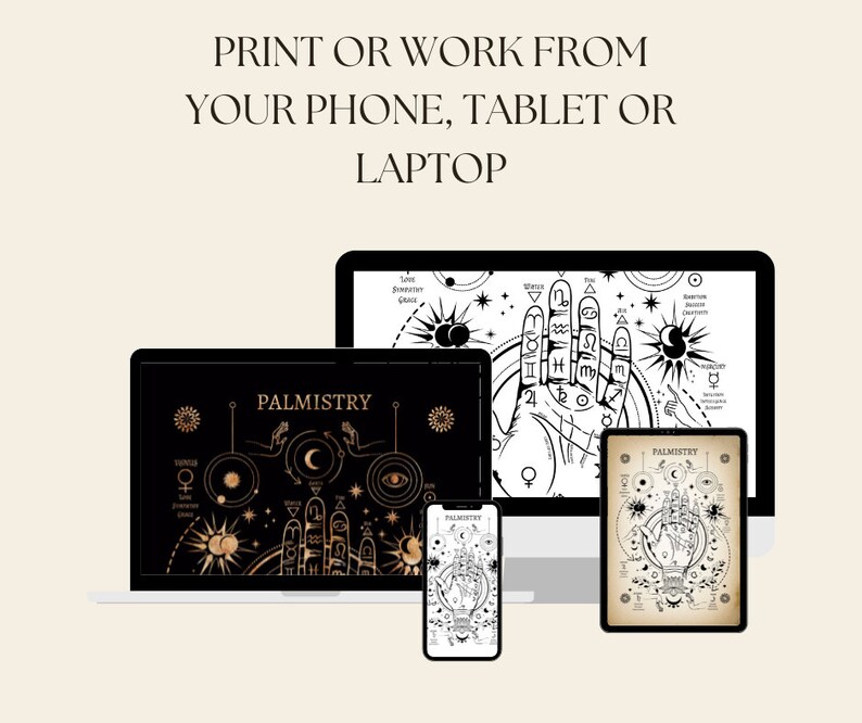 Palmistry Grimoire Page- Instant Download- Book of Shadows Page- 3 ...