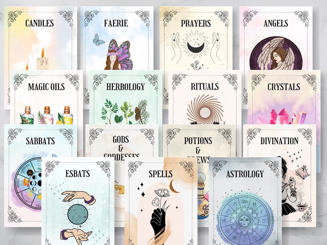 TITLE PAGES | Book of Shadows Dividers | Grimoire Dividers | Wicca ...