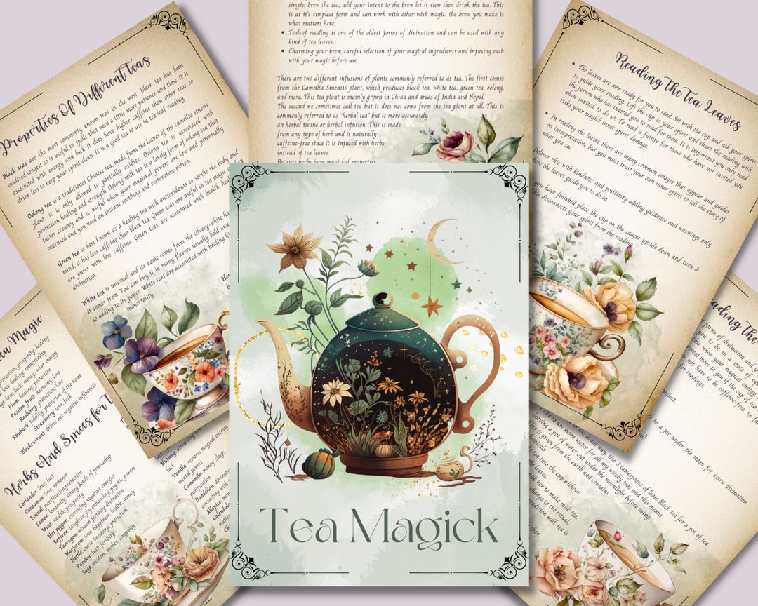 Tea Magick Book of Shadows Pages: Tea Witchcraft Guide (digital ...