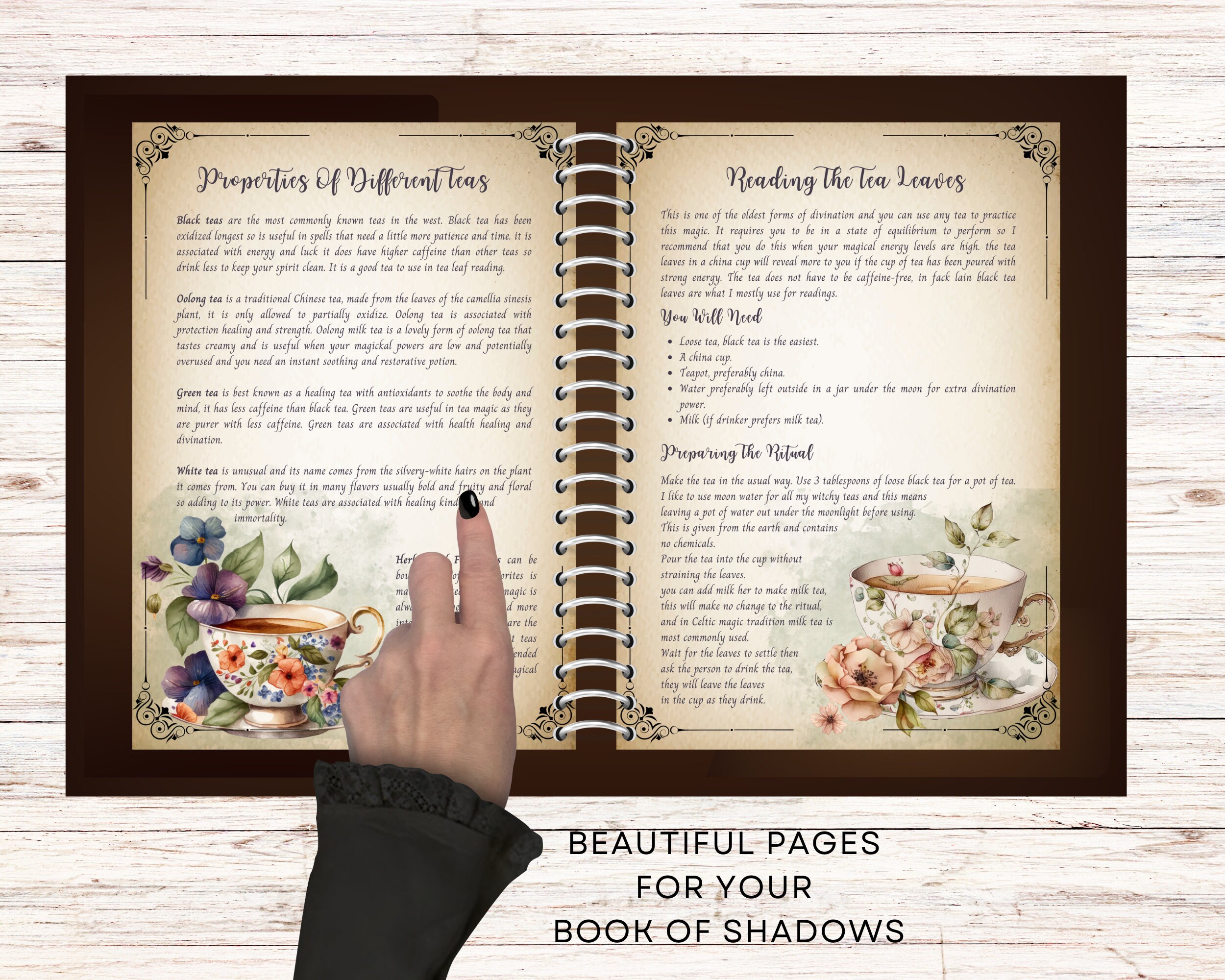 Tea Magick Book of Shadows Pages: Tea Witchcraft Guide (digital ...