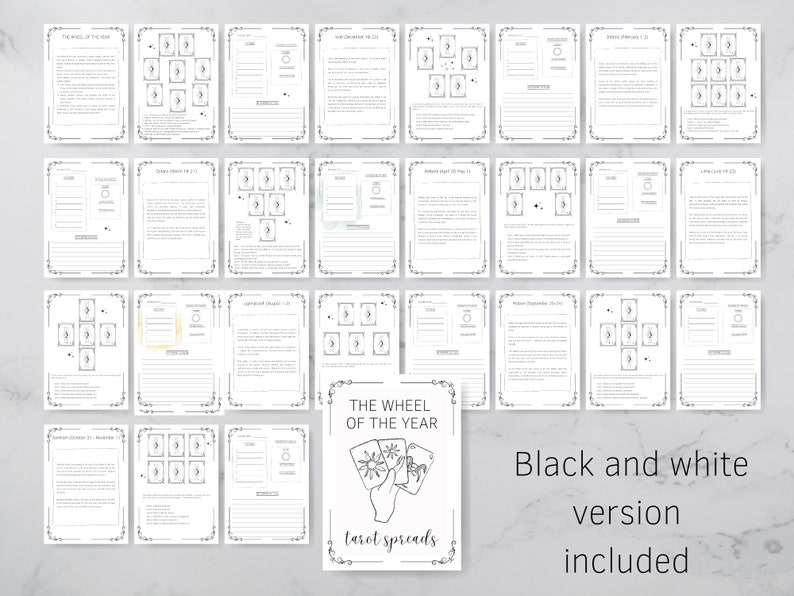The Wheel of the Year Tarot Spread- Tarot Bundle - Etsy