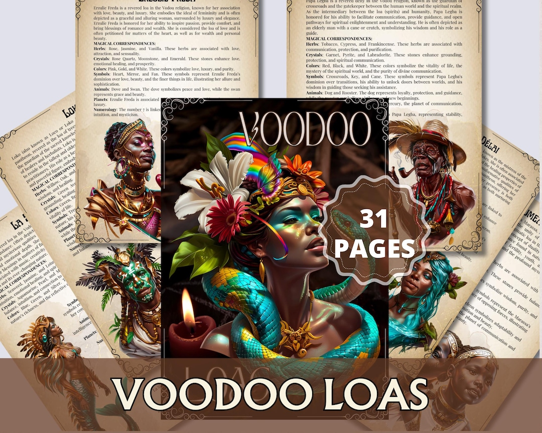 Voodoo Loas & Orishas Printable Grimoire PDF – Spirits, Deities ...