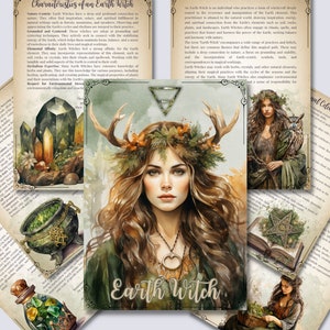 EARTH WITCH. Beautiful Pages for Your Grimoire or Book of Shadows ...