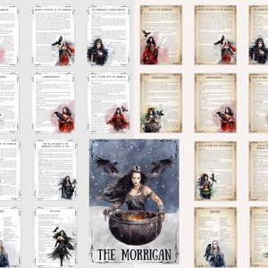 The Morrigan Celtic Goddess Pages + Shadow Work Journal (digital ...