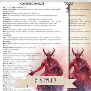Satanism.basics. Grimoire Printable Pages. - Etsy