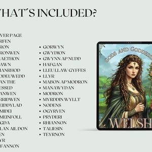 Welsh Gods and Goddesses Grimoire | Celtic Deity Printable | Cerridwen ...