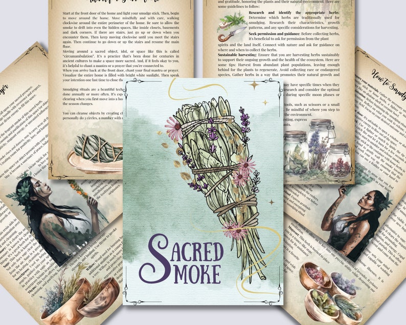 Smudging Guide for Beginners: Book of Shadows Pages (digital Download ...