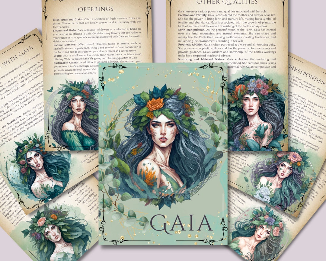 Gaia, Mother of Earth. Beautiful Pages for Your Book of Shadows ...