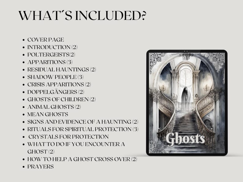 Ghosts & Hauntings Printable Guide PDF – Spirit Types, Paranormal ...