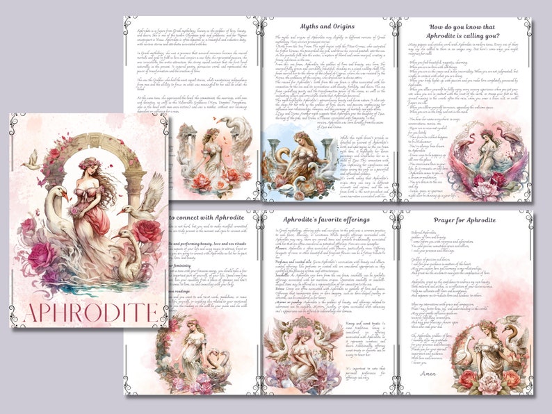 Aphrodite Book of Shadows Pages: Goddess Grimoire (digital Download) - Etsy