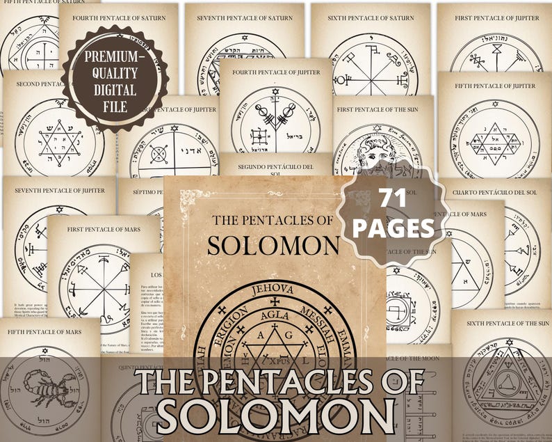The Pentacles of Solomon PDF | Ancient Magic Guide, 44 Seals & Sigils ...