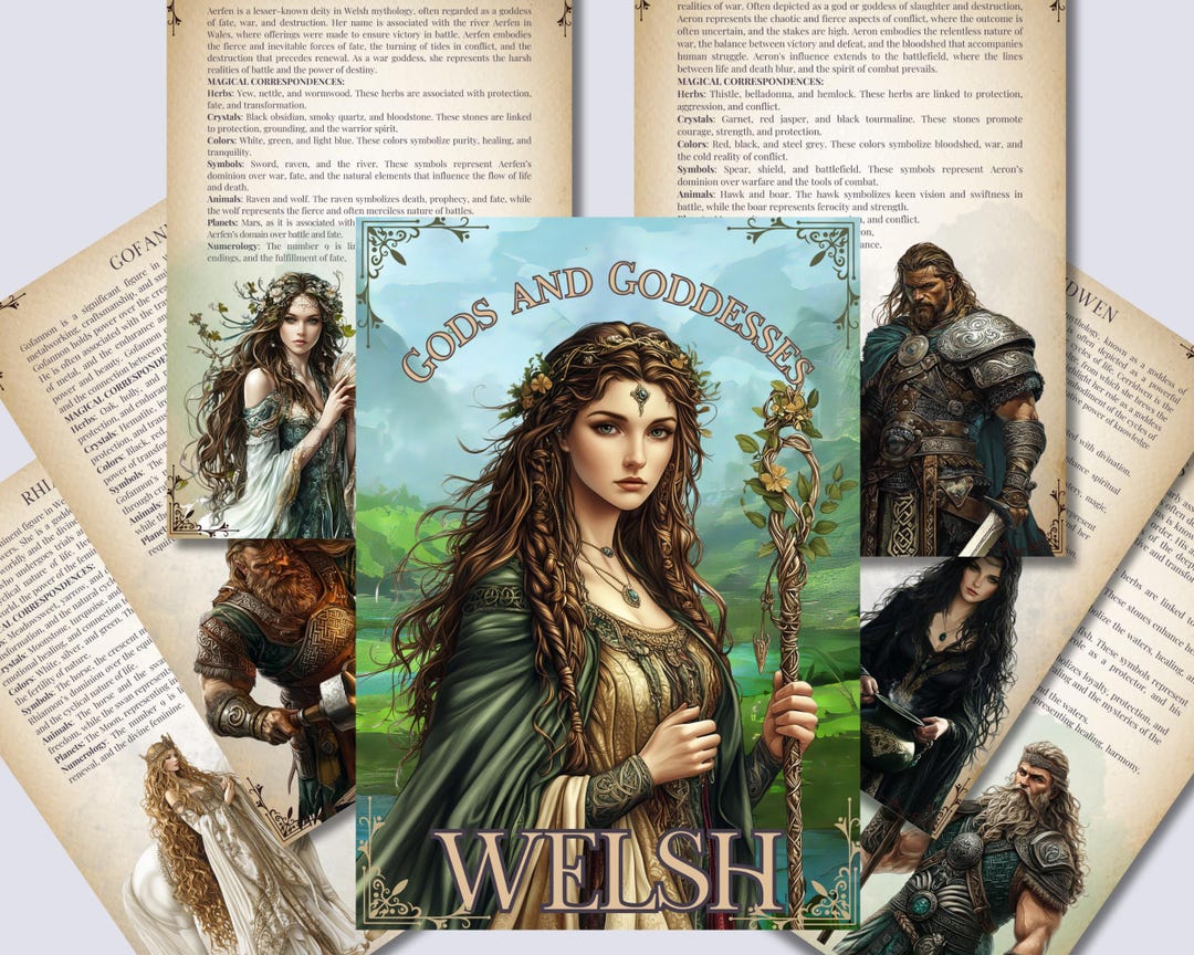 Welsh Gods and Goddesses & Legendary Figures. Beautiful Pages for Your ...