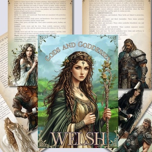 Welsh Gods and Goddesses & Legendary Figures. Beautiful Pages for Your Grimoire or Book of ...