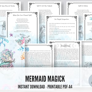 Mermaid Magick- A Sea Witches Prayer- Spells- Book of Shadows- Instant ...