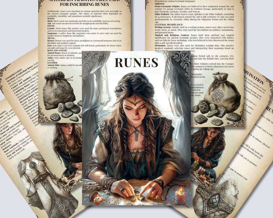 Runes Basic Guide: Grimoire Pages (printable PDF) - Etsy